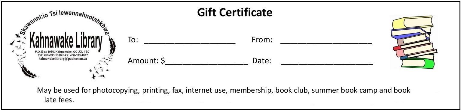 Book Memorials & Gift Certificates – Skawenni:io Tsi Iewennahnotahkhwa ...